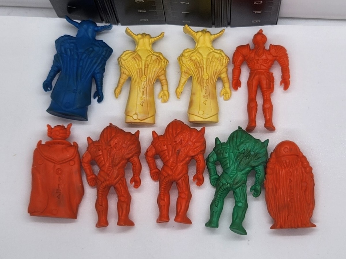 【全体的に状態が悪い】超新星フラッシュマン 怪人 消しゴム9点set[24k13検]Flashman丸大ハム ソーセージ フィギュア 特撮 ...