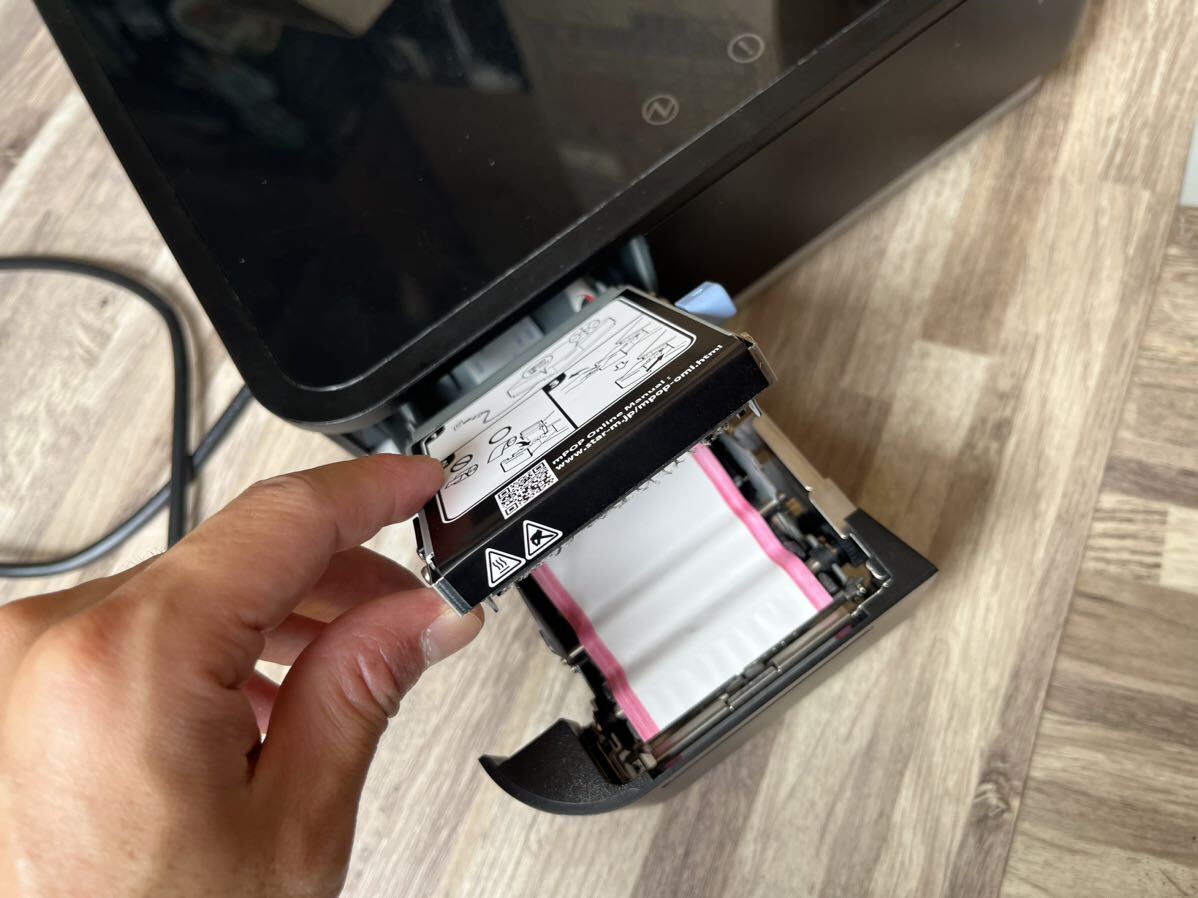 【やや傷や汚れあり】スター精密 POP10 BLK JP mPOPシリーズ キャッシュドロアー内蔵 バーコードスキャナー同梱モデル ブラック ...