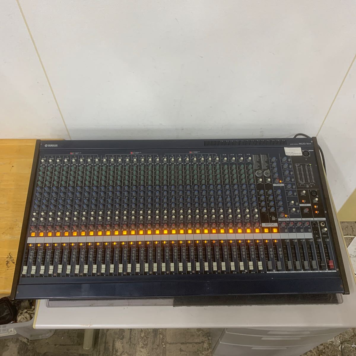 【全体的に状態が悪い】J023.MG32/14FX.YAMAHA.32ch.アナログミキサー.ミキシングコンソール.PA機器.MTR.電源 ...