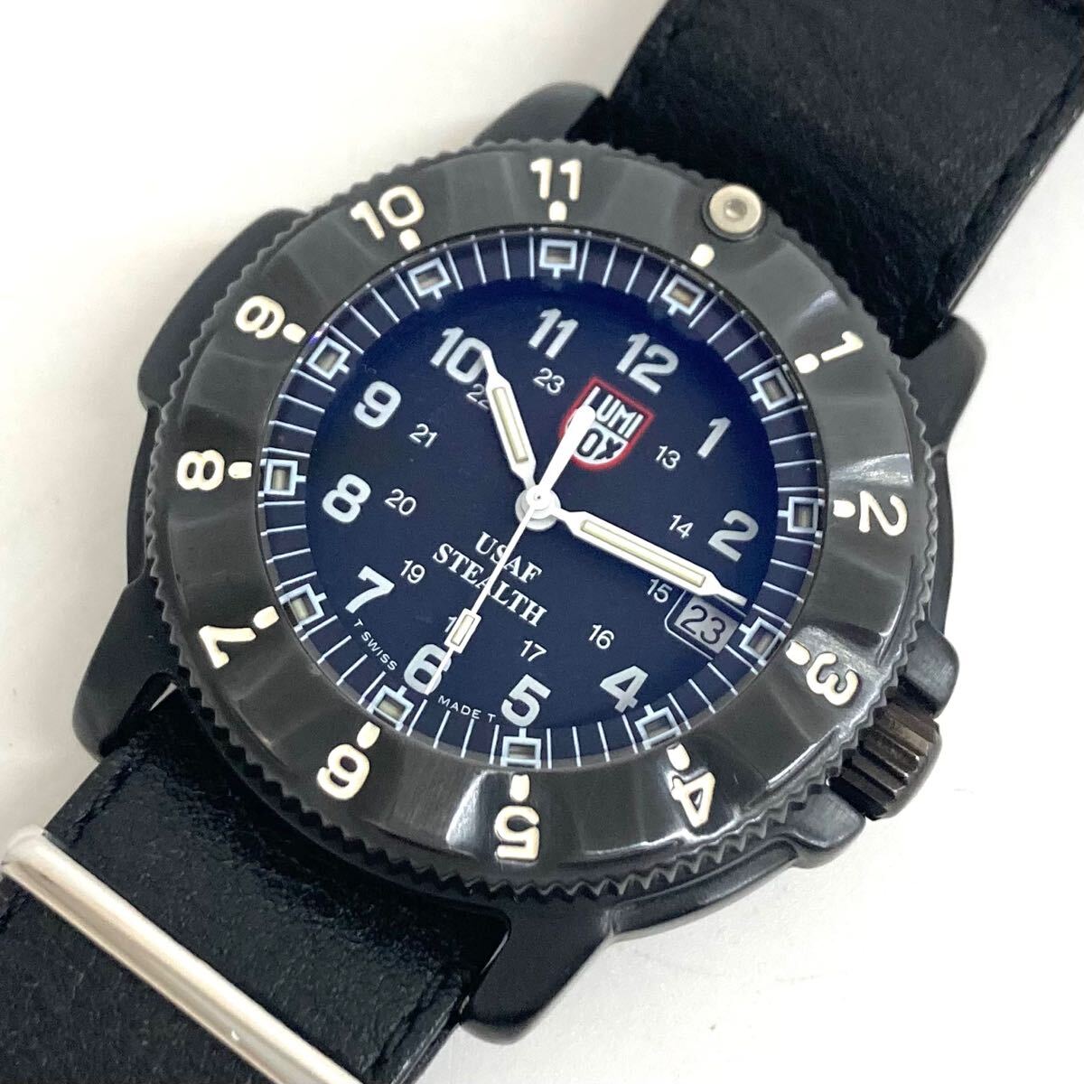 【やや傷や汚れあり】SH★ 1円スタート LUMINOX ルミノックス S3400 ナイトホーク ステルス F-117 デイト QZ ブラック文字盤 稼働品 中古 社外ベルト 箱付きの落札情報 ...
