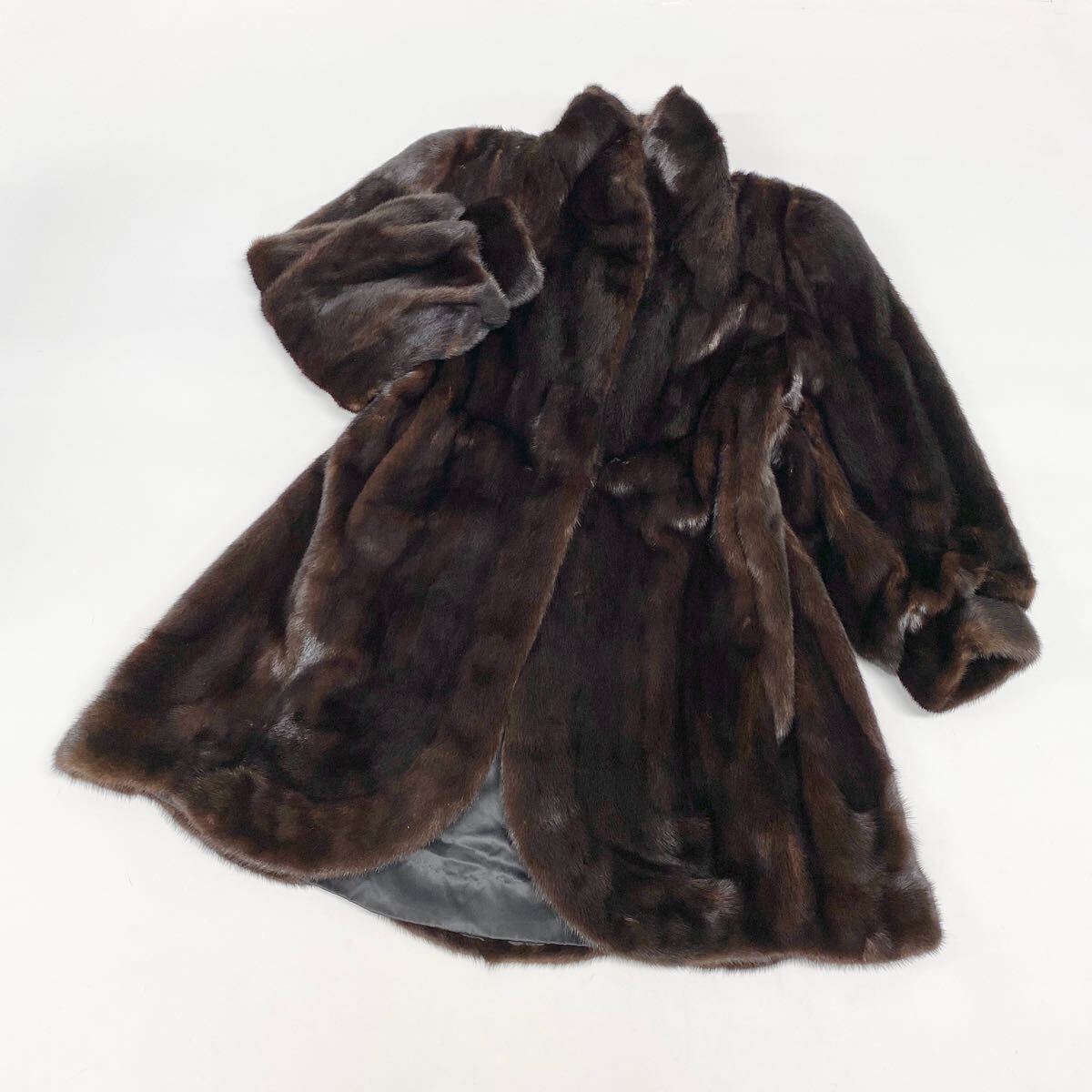 【目立った傷や汚れなし】k24-19 SAGA MINK ROYAL サガミンクロイヤル 金サガ マホガニーミンク ミンクコート 裾広がり ...