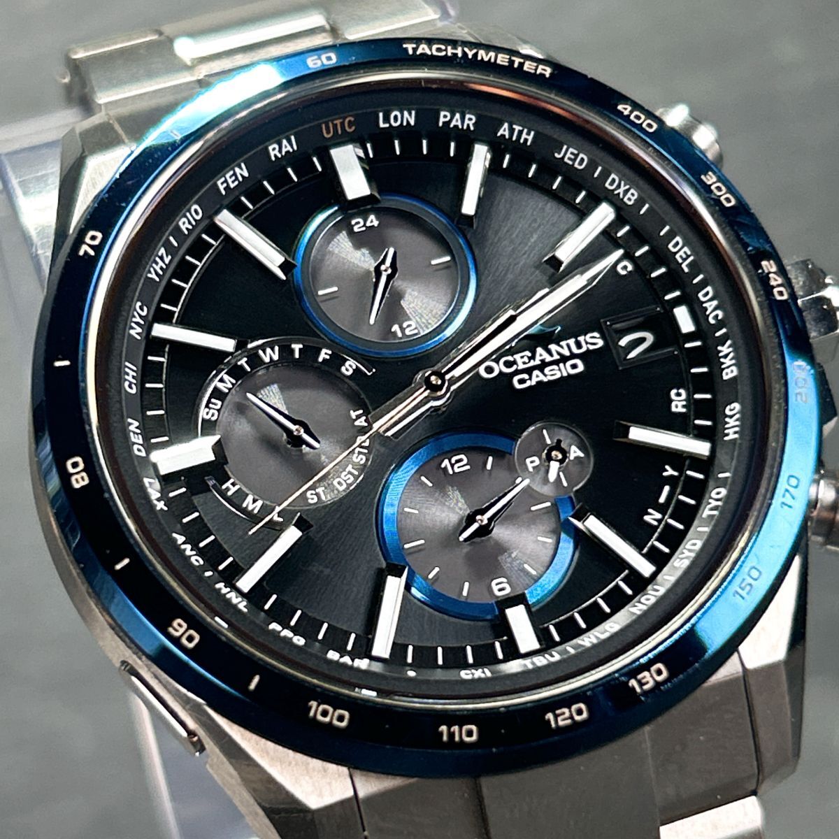 【やや傷や汚れあり】1円～稼働品・ソーラー電波 CASIO OCEANUS/カシオ オシアナス チタン OCW-M700 メンズ腕時計 【YB-045052】の落札情報詳細 - Yahoo ...