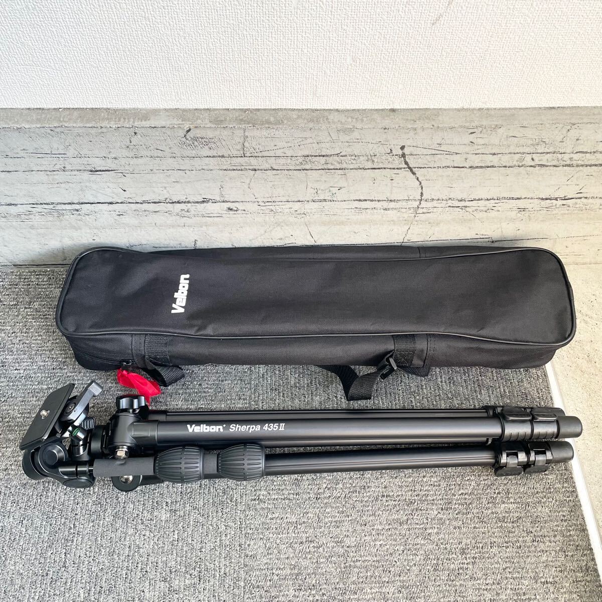 【目立った傷や汚れなし】美品 Velbon ベルボン 小型 軽量 アルミ 三脚 Sherpa シェルパ 445Ⅲ N トラベル アウトドア ...