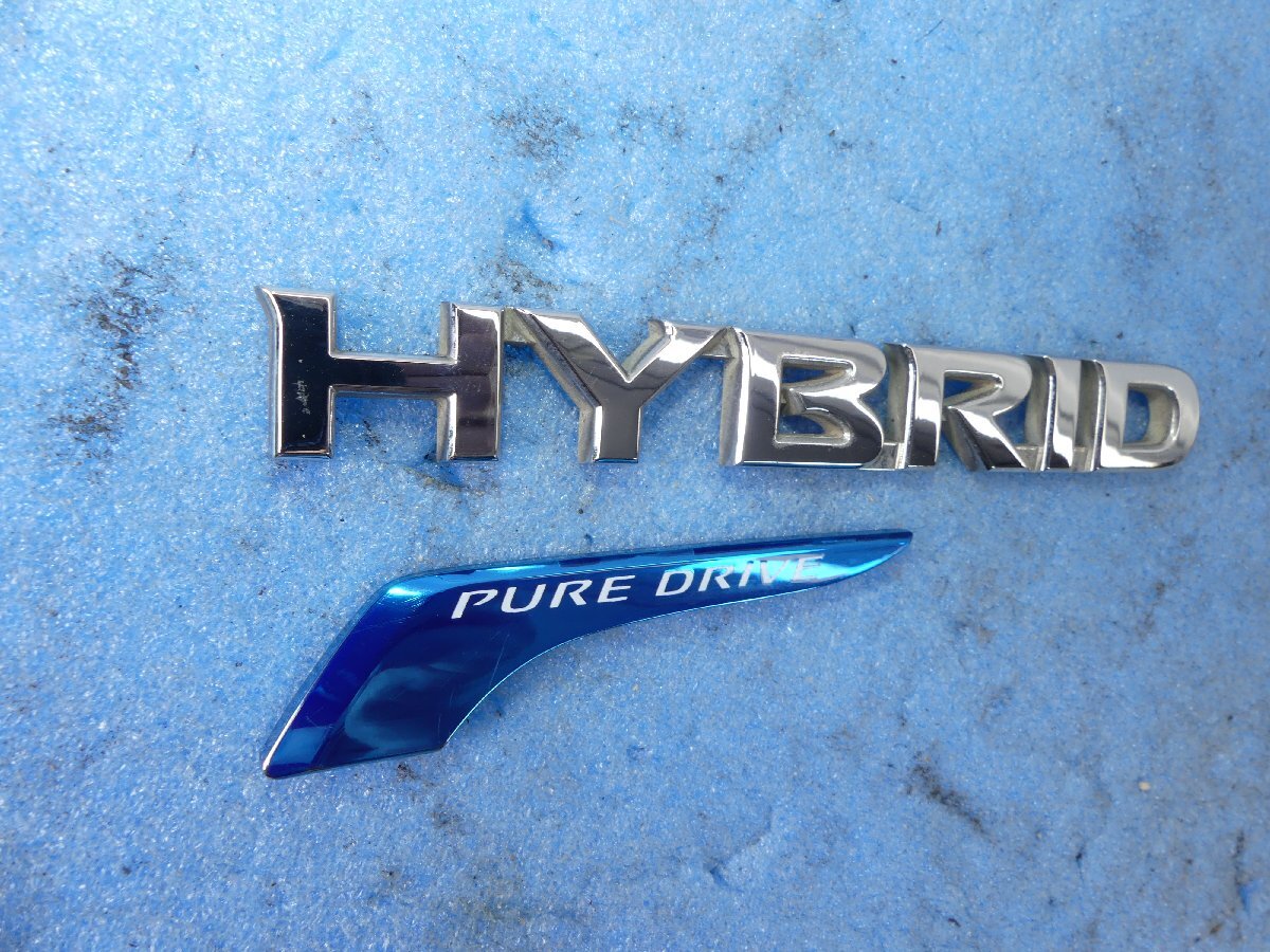 【やや傷や汚れあり】A7565 S 日産 シーマ HGY51 純正 HYBRID ハイブリッド エンブレム ロゴ オーナメント 51 2の落札 ...