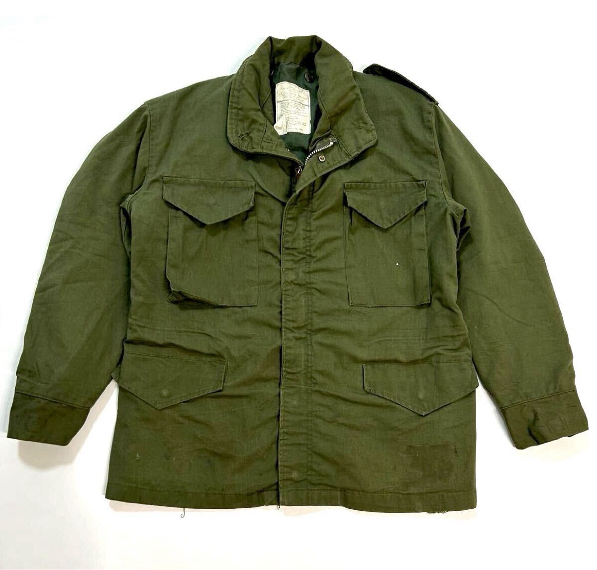 【傷や汚れあり】70s 民間 U.S.ARMY M-65 フィールドジャケット タイプ USA製 MEDIUM M ビンテージ ミリタリー / 70年代 60s アメリカ軍 古着 80s ...