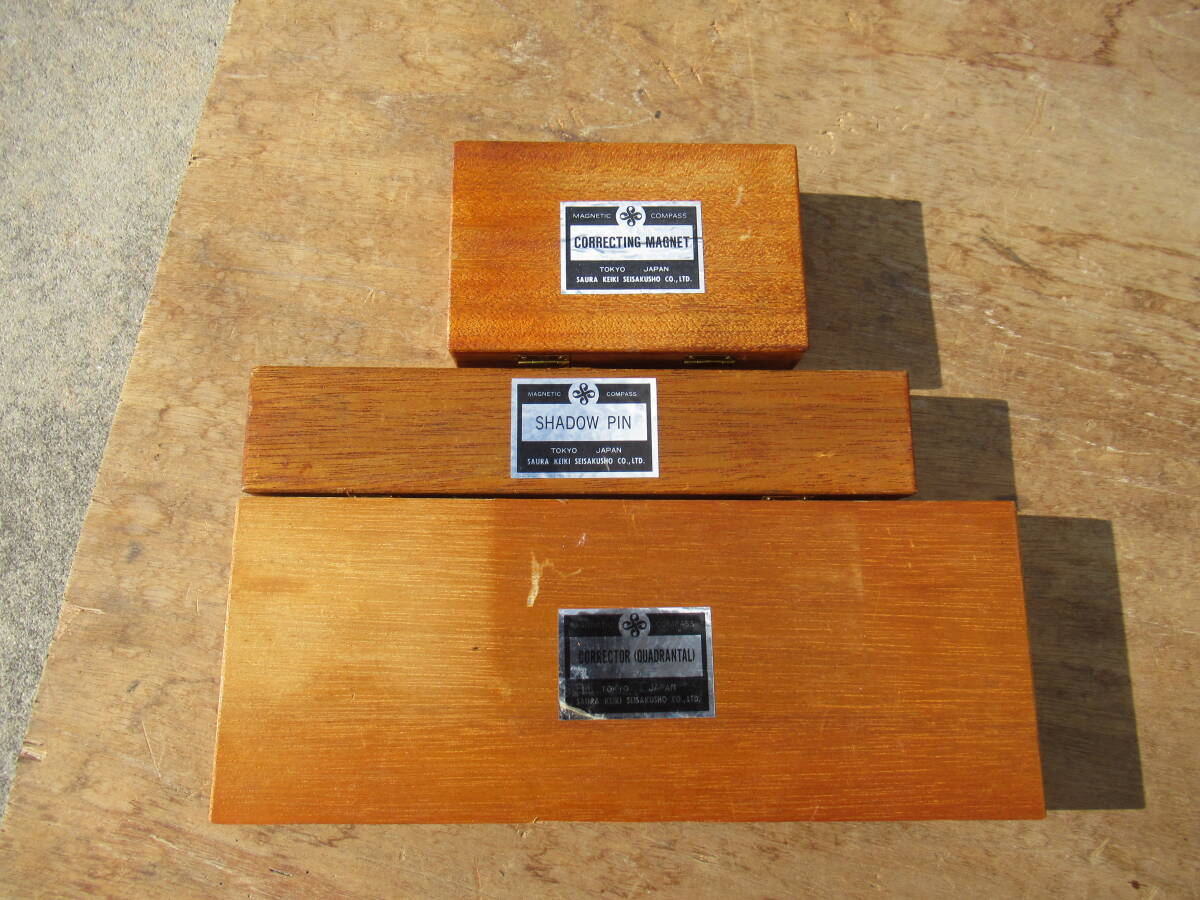 現状品 DAIKO / 大航計器製作所 方位磁針/羅針盤 SUNSTAR SSA2 SIZE「4」木箱入り BOX MAGNETIC ...