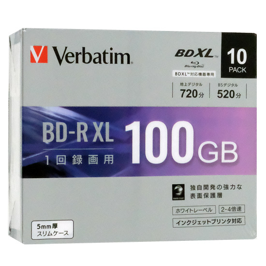 【未使用】Verbatim 4倍速対応BD-R XL 100GB 10枚組 VBR520YP10D1 [管理:1000007132]の落札情報詳細 - Yahoo!オークション落札価格検索 ...