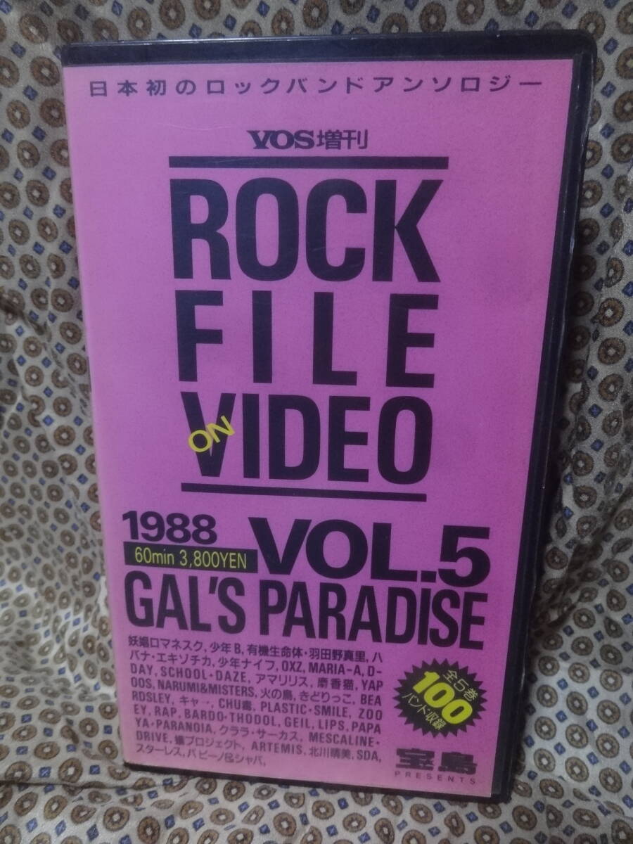 【やや傷や汚れあり】★VOS増刊 ROCK FILE ON VIDEO Vol.5 -ギャルズ・パラダイス- 宝島 1988 中古VHSビデオ インディーズ ヤプーズ パパイヤ・パラノイア…の ...
