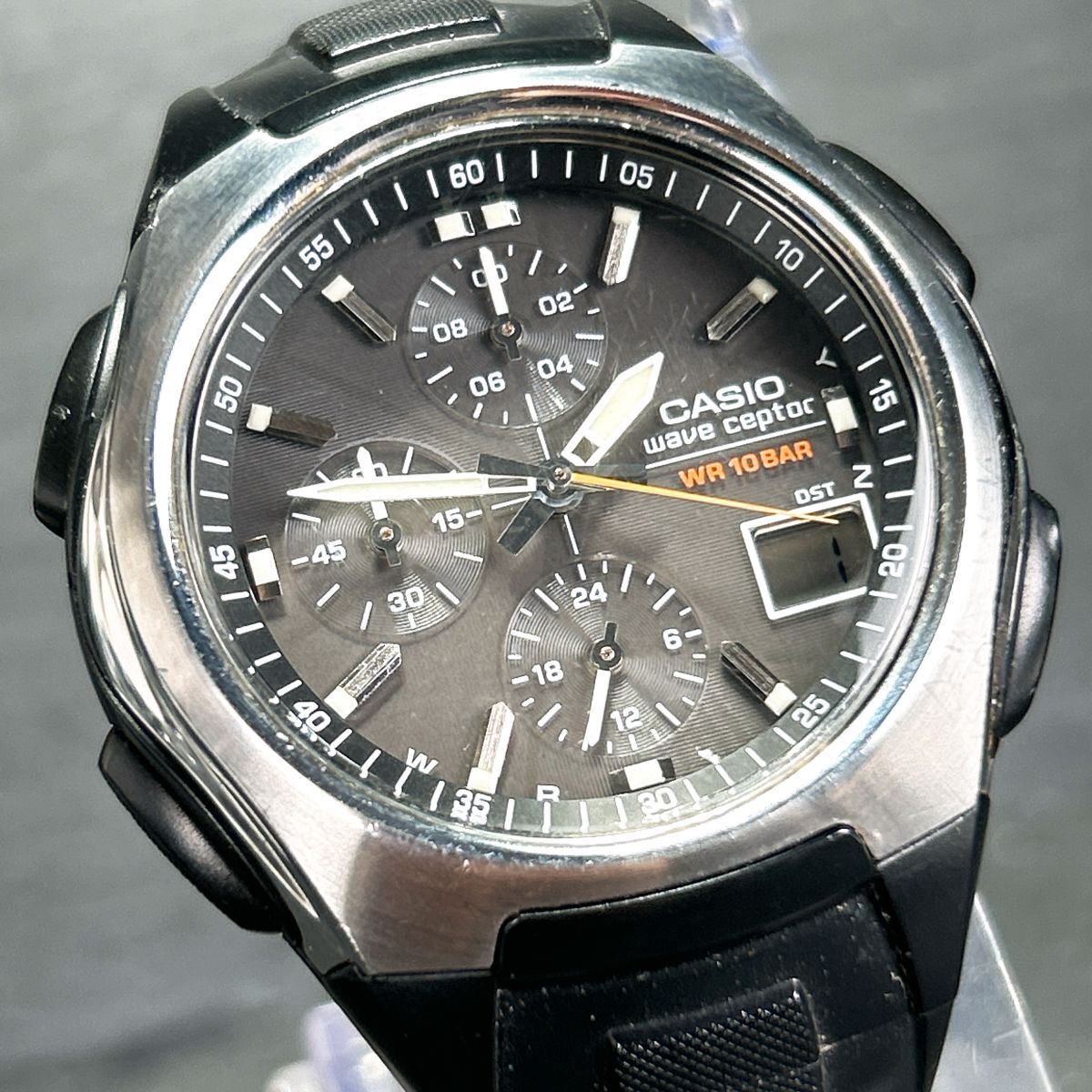 【やや傷や汚れあり】CASIO カシオ WAVE CEPTOR ウェーブセプター 腕時計 WVQ-400 電波ソーラー タフソーラー アナデジ ...