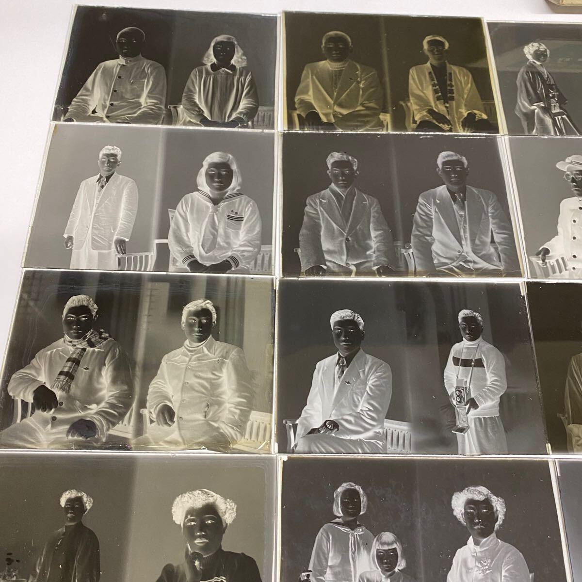 【傷や汚れあり】Y1060 【 ガラス乾板 】 36枚 箱入り 古写真 ネガ ガラス写真 SAKURA S.G.PAN PLATES 結婚 ...