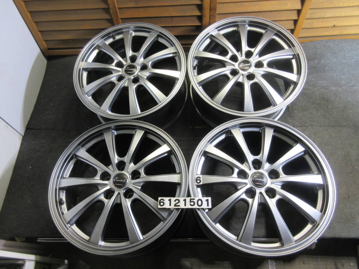 【やや傷や汚れあり】G2446 ②★トヨタ用★MANARAY SPORT 4本セット★18インチ8J＋35 5穴PCD120★40系 ...