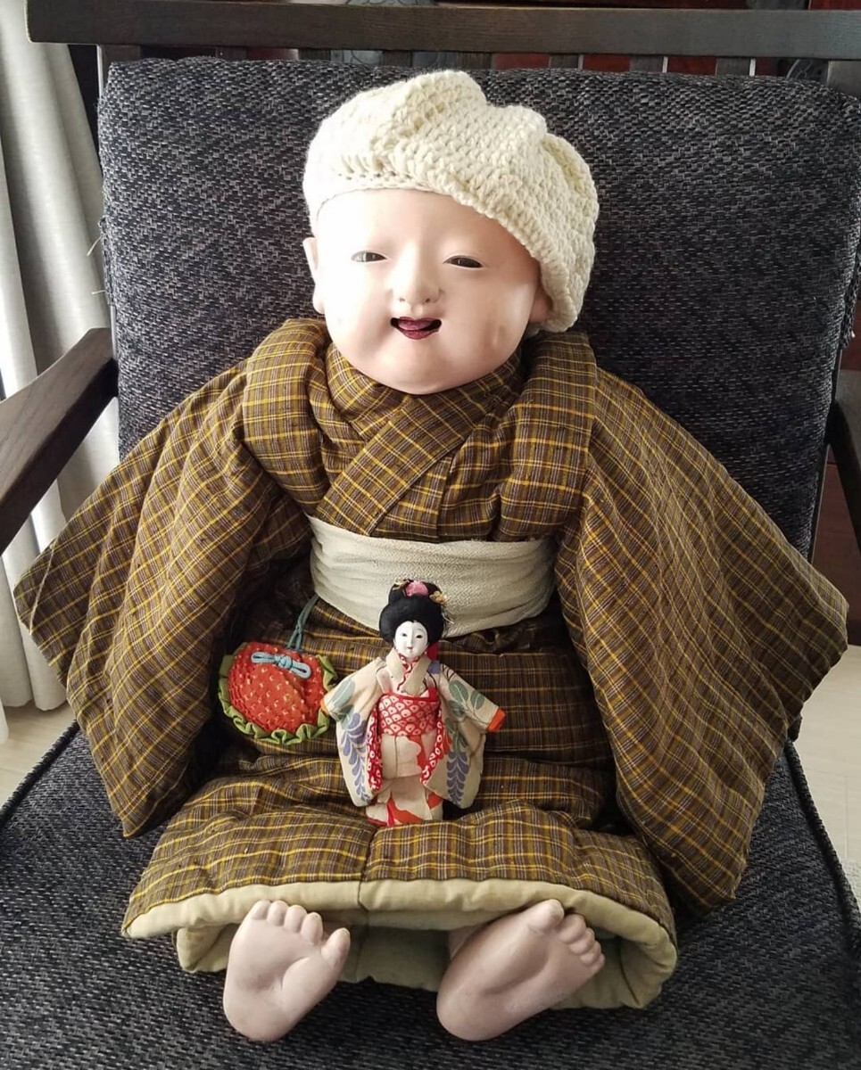 【傷や汚れあり】明治 舌出し 抱き人形 59cm 市松人形 日本人形の落札情報詳細 - Yahoo!オークション落札価格検索 オークフリー