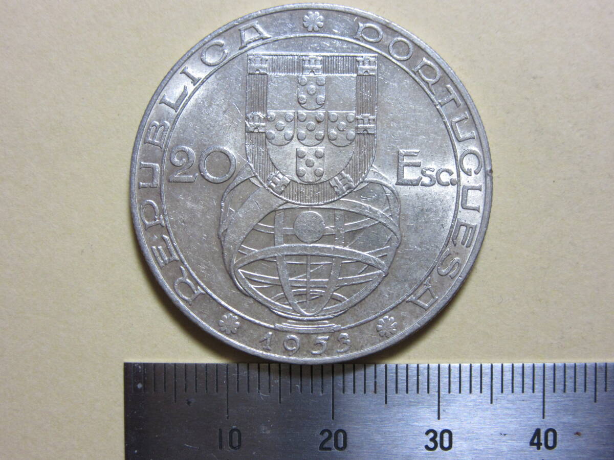 【やや傷や汚れあり】19，ポルトガル 20ESC銀貨 1953年 20，77gの落札情報詳細 - Yahoo!オークション落札価格検索 オークフリー
