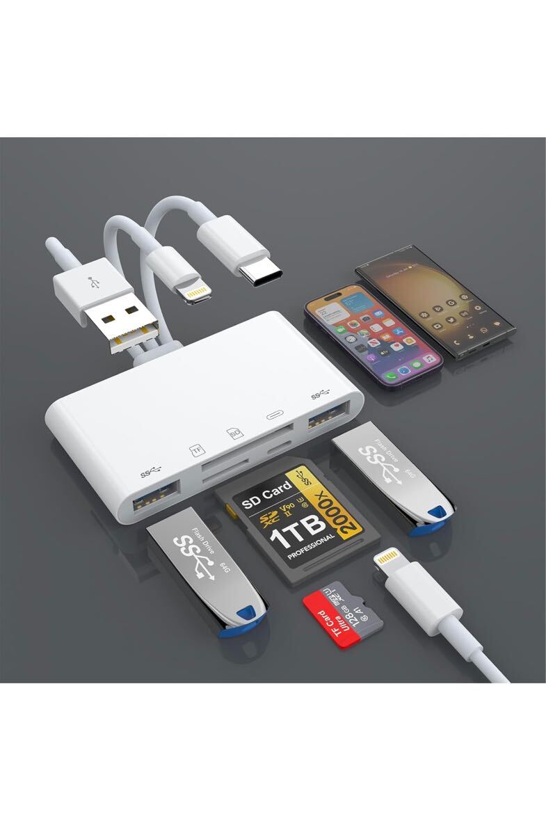【未使用】5in3 iPhone SDカードリーダーLightning/Type C メモリカードリーダー USB/SD/TF変換アダプタの落札情報詳細 - Yahoo!オークション落札価格 ...