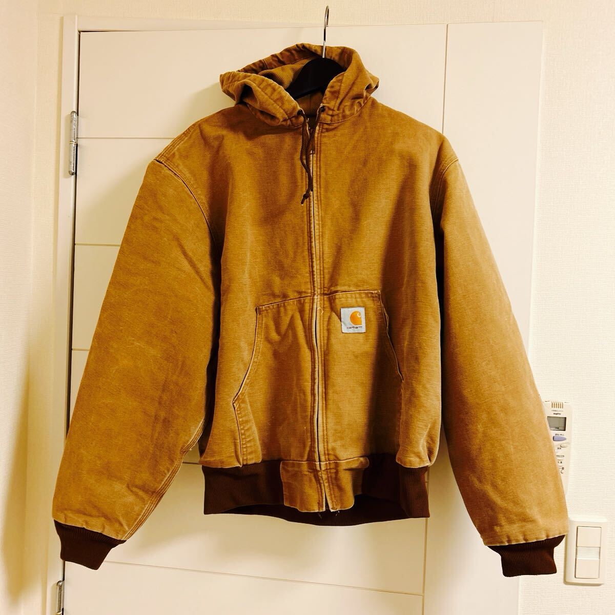 【やや傷や汚れあり】Carhartt ダック アクティブジャケット L 80s 90s ブラウンダック USA製 ビンテージ 80年 90年 カーハート アクティブ パーカー アウターの落札 ...