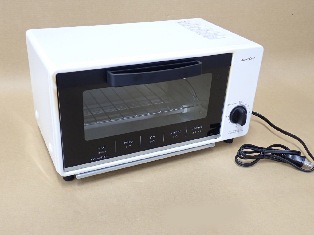 【傷や汚れあり】 MMT 【中古/取説なし】オーブントースター トースト 2枚焼き タイマー15分 1000W トレー付 YT.S-S1.00 ...