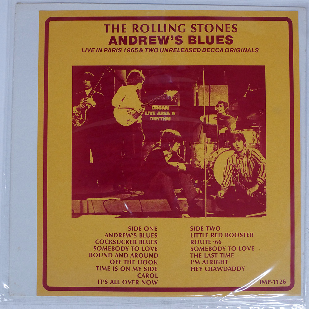 【やや傷や汚れあり】ブート US盤 ROLLING STONES/ANDREW’S BLUES (LIVE IN PARIS 1965 ...