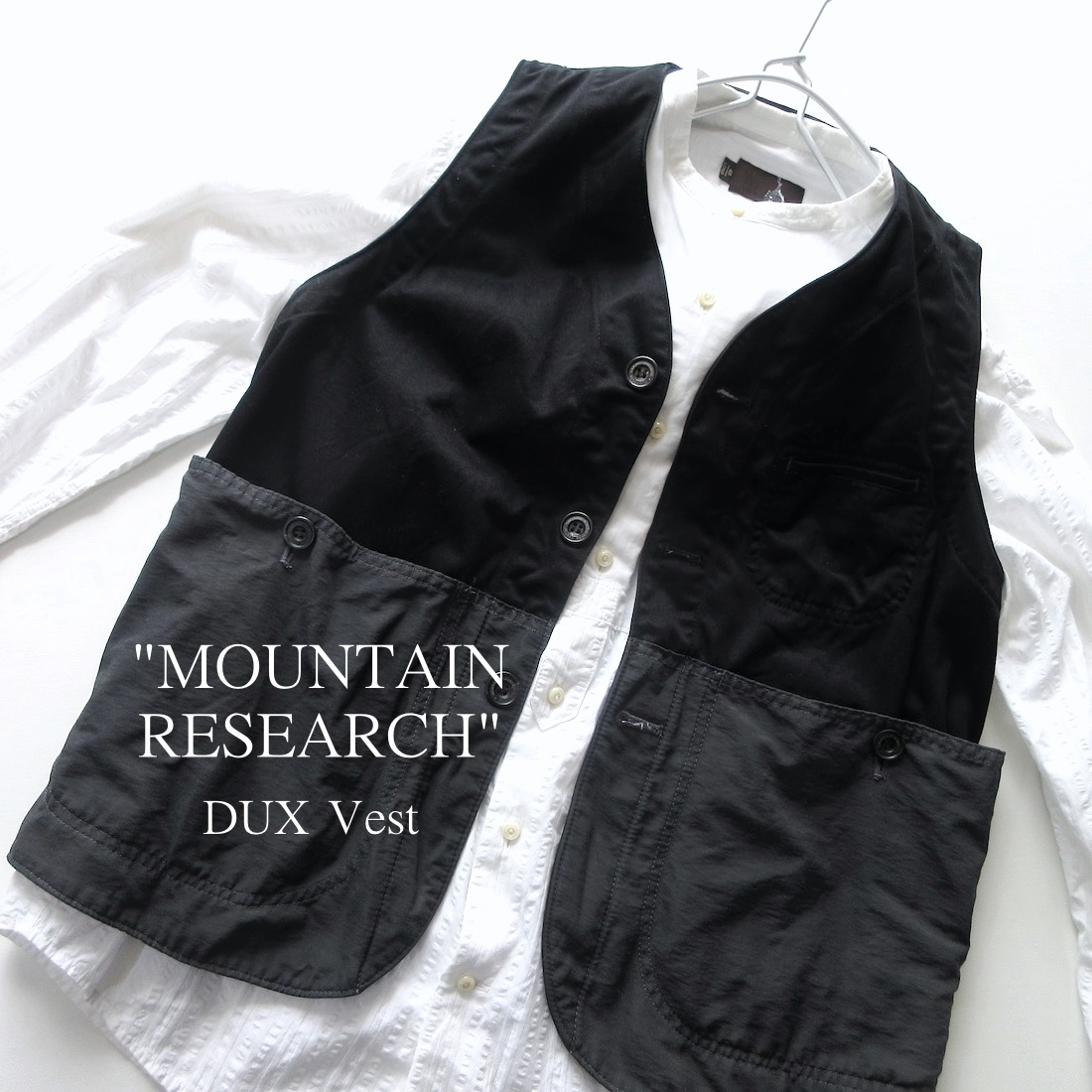 【やや傷や汚れあり】【MOUNTAIN RESEARCH マウンテンリサーチ】バイカラー コンビデザイン ワークベスト DUX Vest Mサイズ!! （AD2010 MADE IN ...