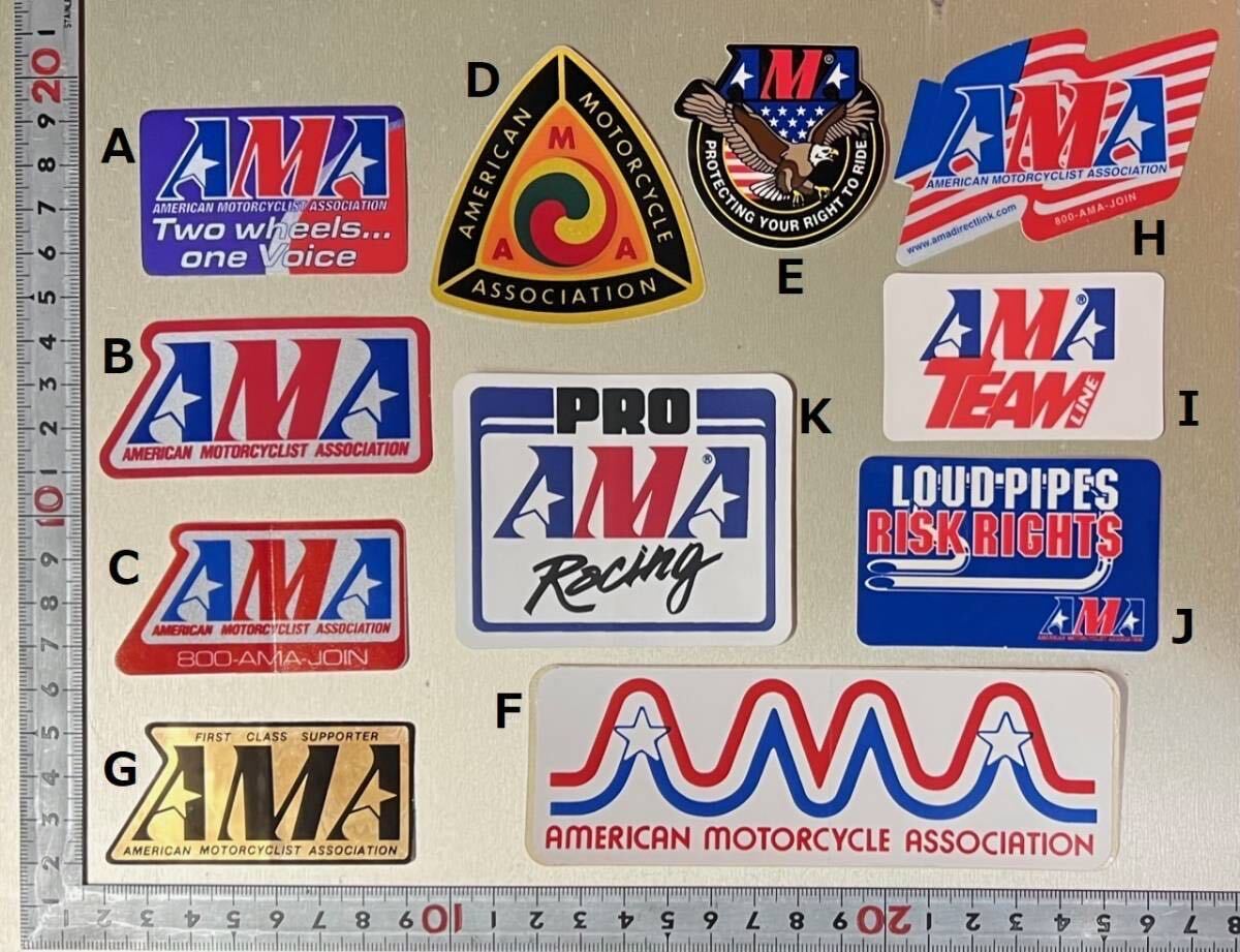 【未使用】本物！3枚での価格 AMA AMERICAN MOTORCYCLE ASSOCIATION 60年代 デッドストック ビンテージ ...