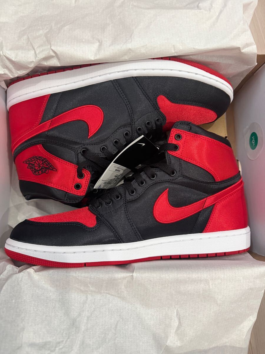【未使用】1円～ 新品未使用 29cm 12 Nike Women's Air Jordan 1 Retro High OG Satin Bred スニーカー ナイキ ジョーダン サテン ...
