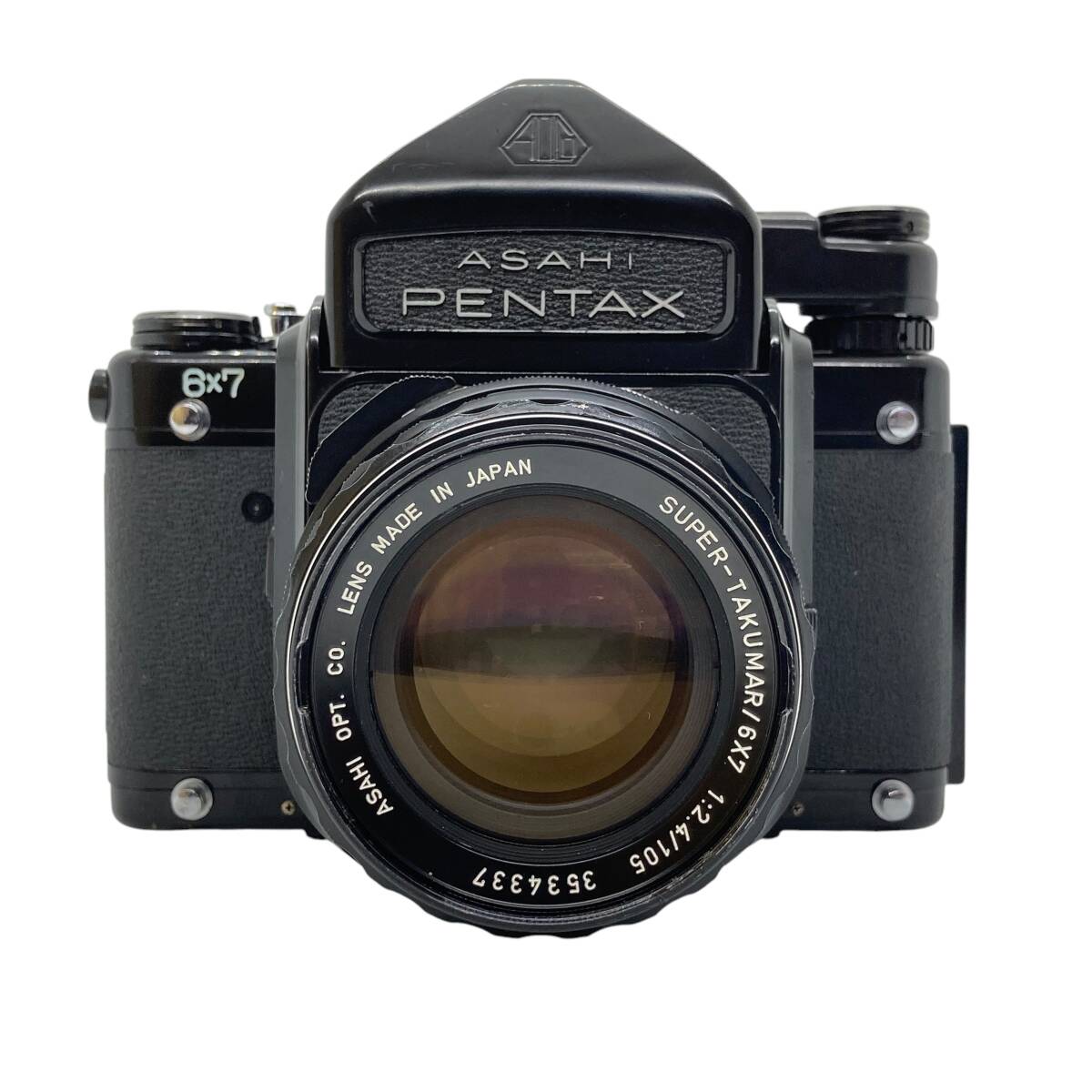 【やや傷や汚れあり】ASAHI PENTAX 6x7 後期 TTL /SUPER-TAKUMAR 105mm F2.4/ペンタックス 中判 ...