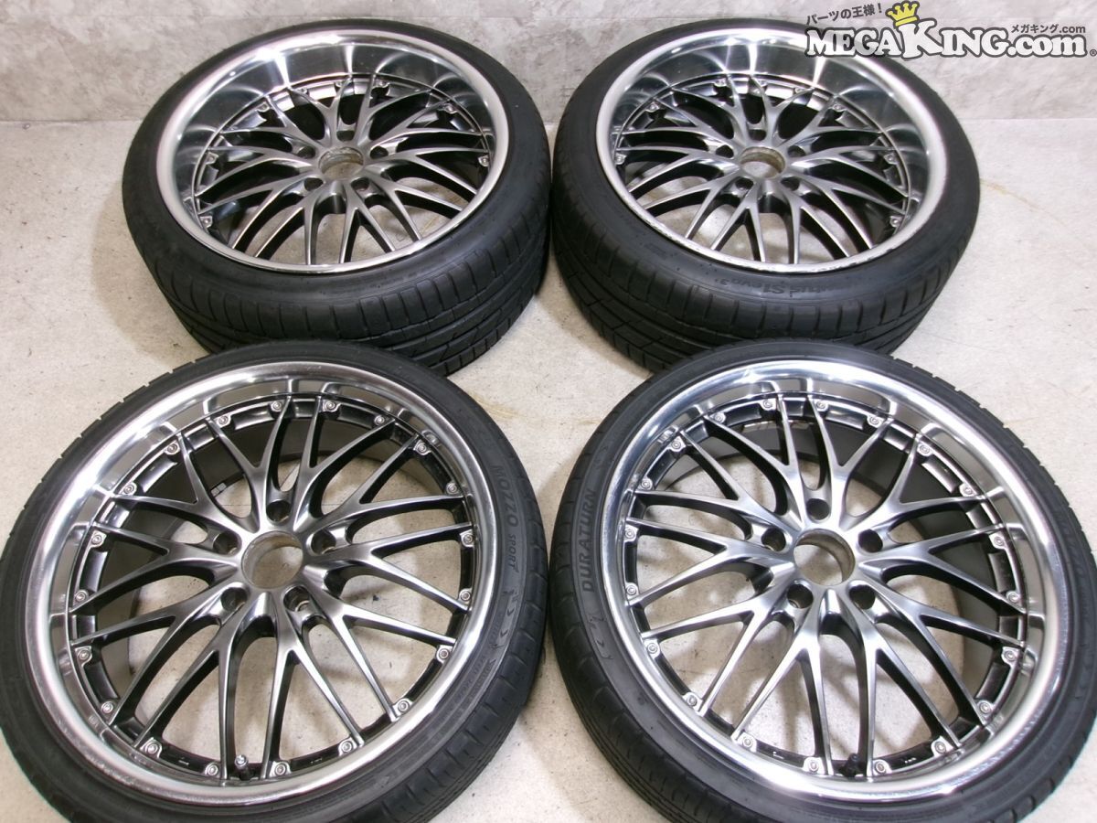 【やや傷や汚れあり】社外 19インチホイール 8JJ+35 9JJ+42 5穴 PCD120 4本 BMW E89 Z4 にて使用 / 4S3 ...