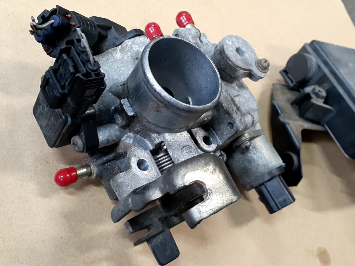 【傷や汚れあり】MF21S MRワゴン スロットルボディ ECU セット 低走行 50895km エンジンコンピューター K6A ターボ 4AT 2WD スズキ 13400-73H50 ...