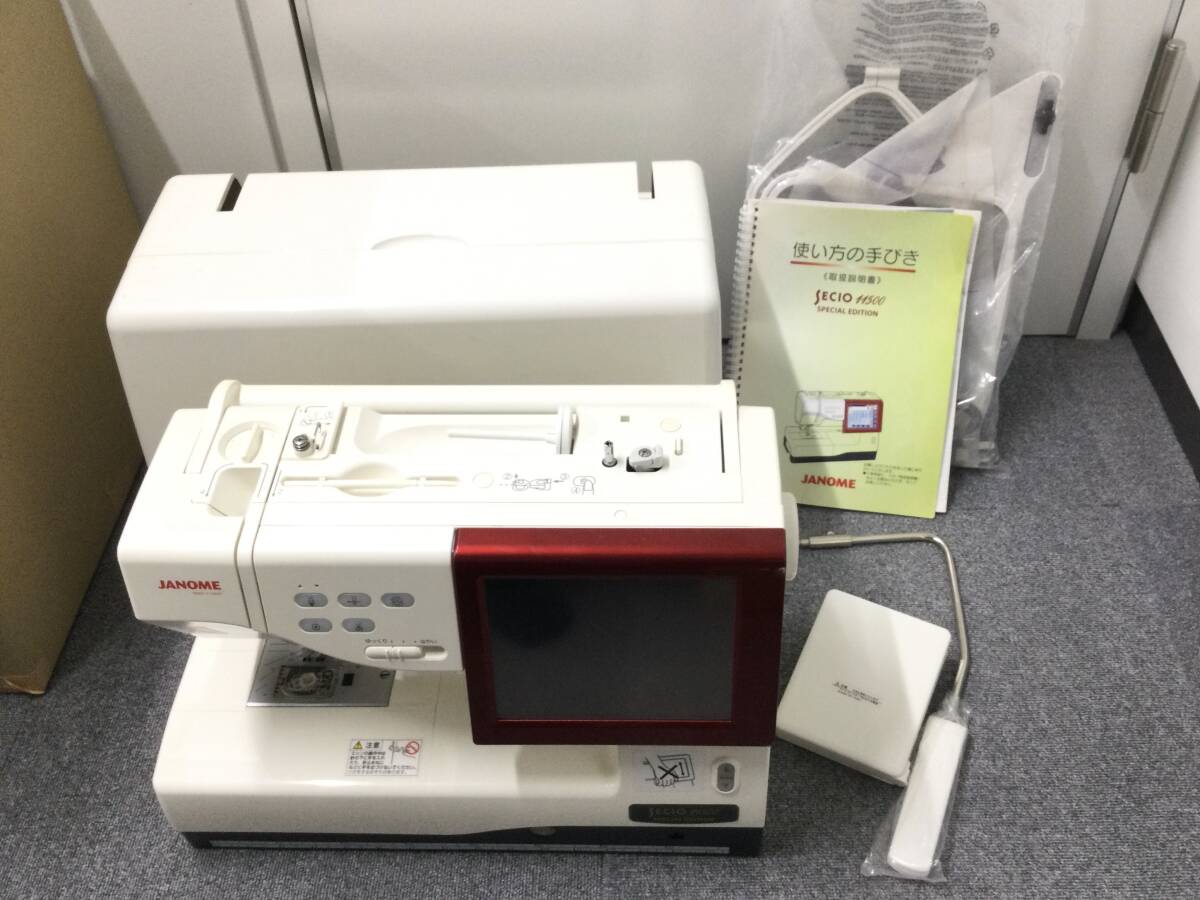【やや傷や汚れあり】RR81 【通電/動作/精度未確認】※都内手渡し可 コンピューターミシン JANOME 860型 SECIO 11500 ...