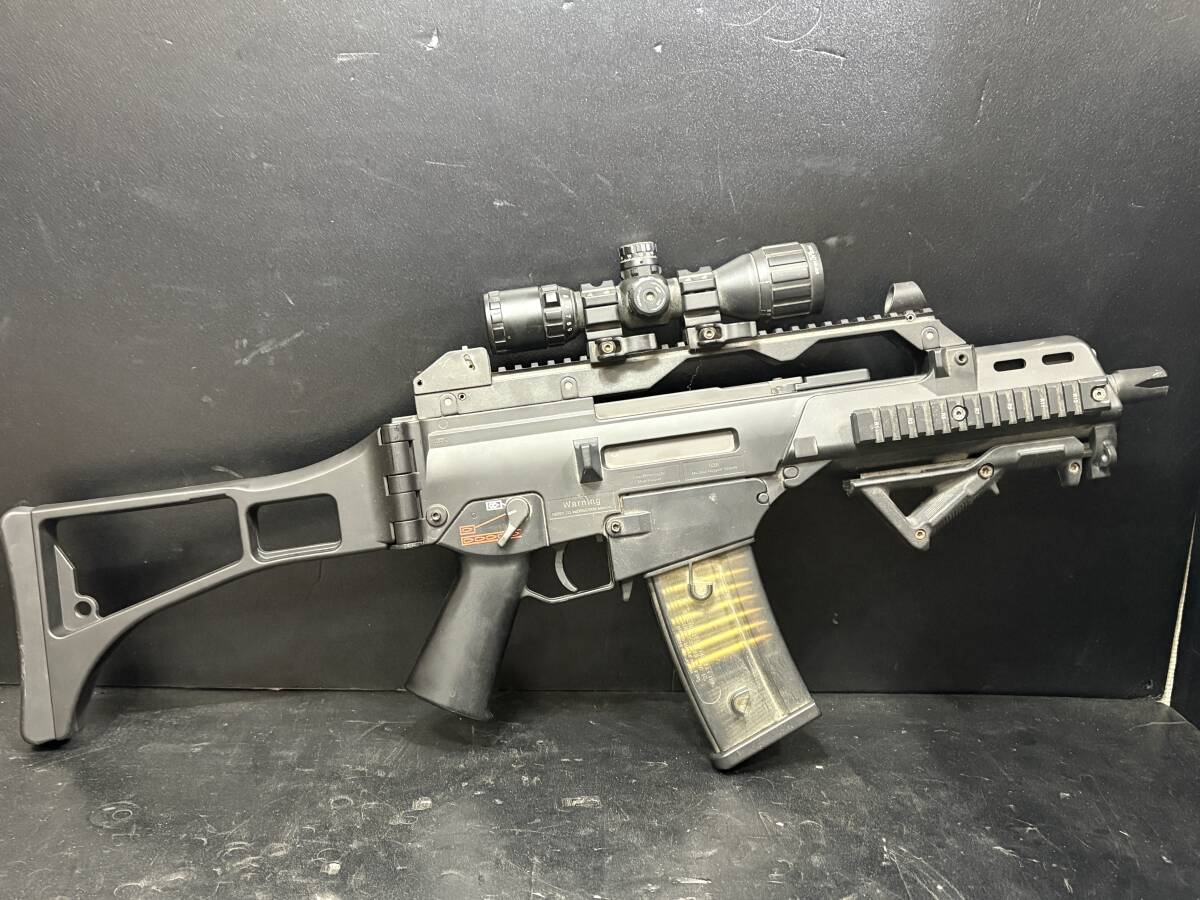【傷や汚れあり】東京マルイ G36C Kal.5.56mm×45 85-000029 ASGK刻印 3-9×32 AO Mil-dot スコープ 電動ガン？ トイガン 動作未確認 現状品 ...