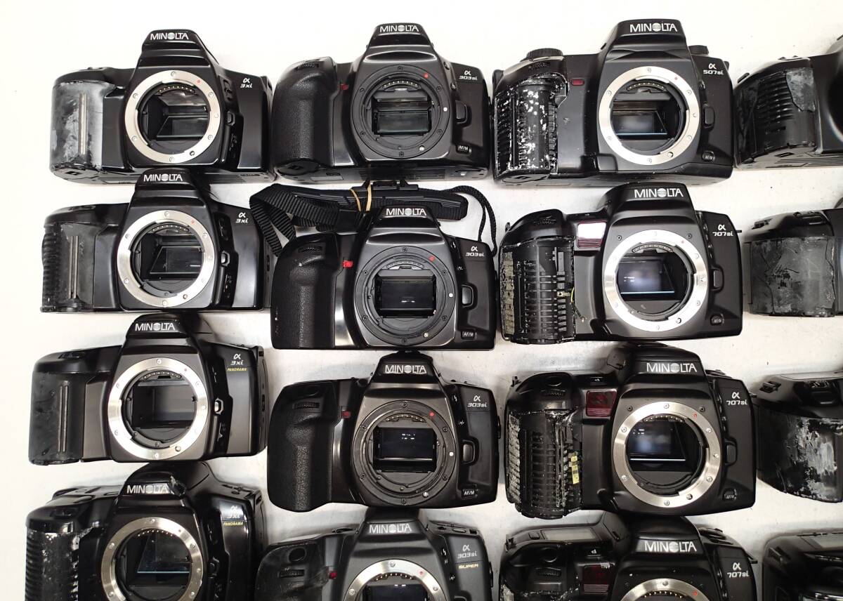 【全体的に状態が悪い】M249E 大量 Minolta 一眼レフカメラ 32台 α 3xi PANORAMA 7xi 303si 507si ...