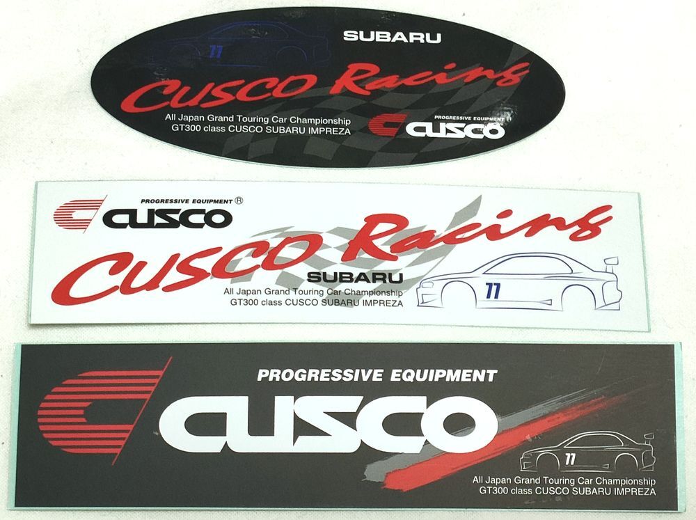 【未使用】ステッカー JGTC SUBARU CUSCO Racing 3枚 IMPREZA 全日本GT選手権 スバル・クスコ・レーシング ...