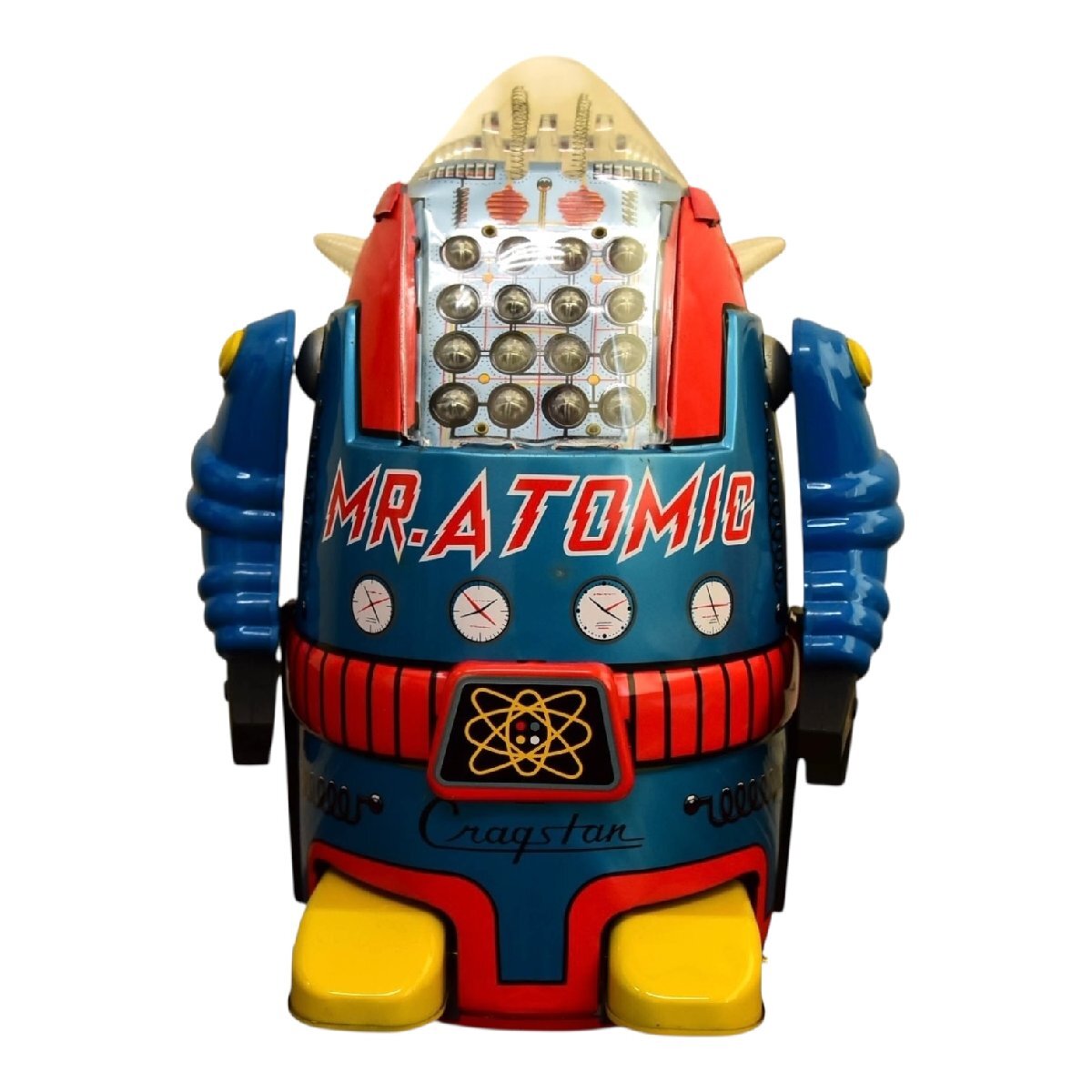 【目立った傷や汚れなし】20NZJ-2/8B MR.ATOMIC ミスター・アトミック ティントイ ブリキ ゼンマイ ロボットTIN TOY ...