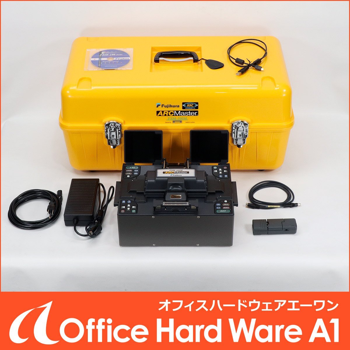 【目立った傷や汚れなし】FUJIKURA 特殊光ファイバ用融着接続機 FSM-100M / 全放電回数:2932 簡易動作確認 現状渡し ...