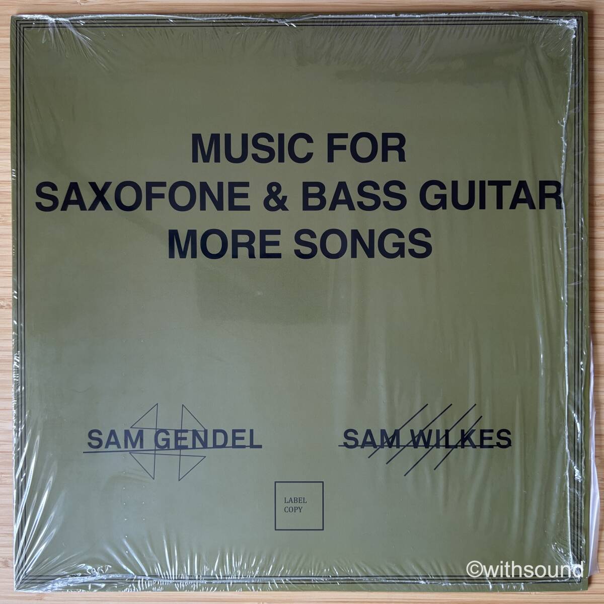 【やや傷や汚れあり】SAM GENDEL SAM WILKES Music For Saxofone & Bass Guitar More ...