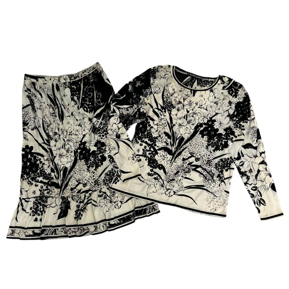 【傷や汚れあり】LEONARD レオナール レオナール 黒×白 花柄 スカートスーツ セットアップ レディース セットアップの落札情報詳細 - Yahoo!オークション落札価格検索 オークフリー