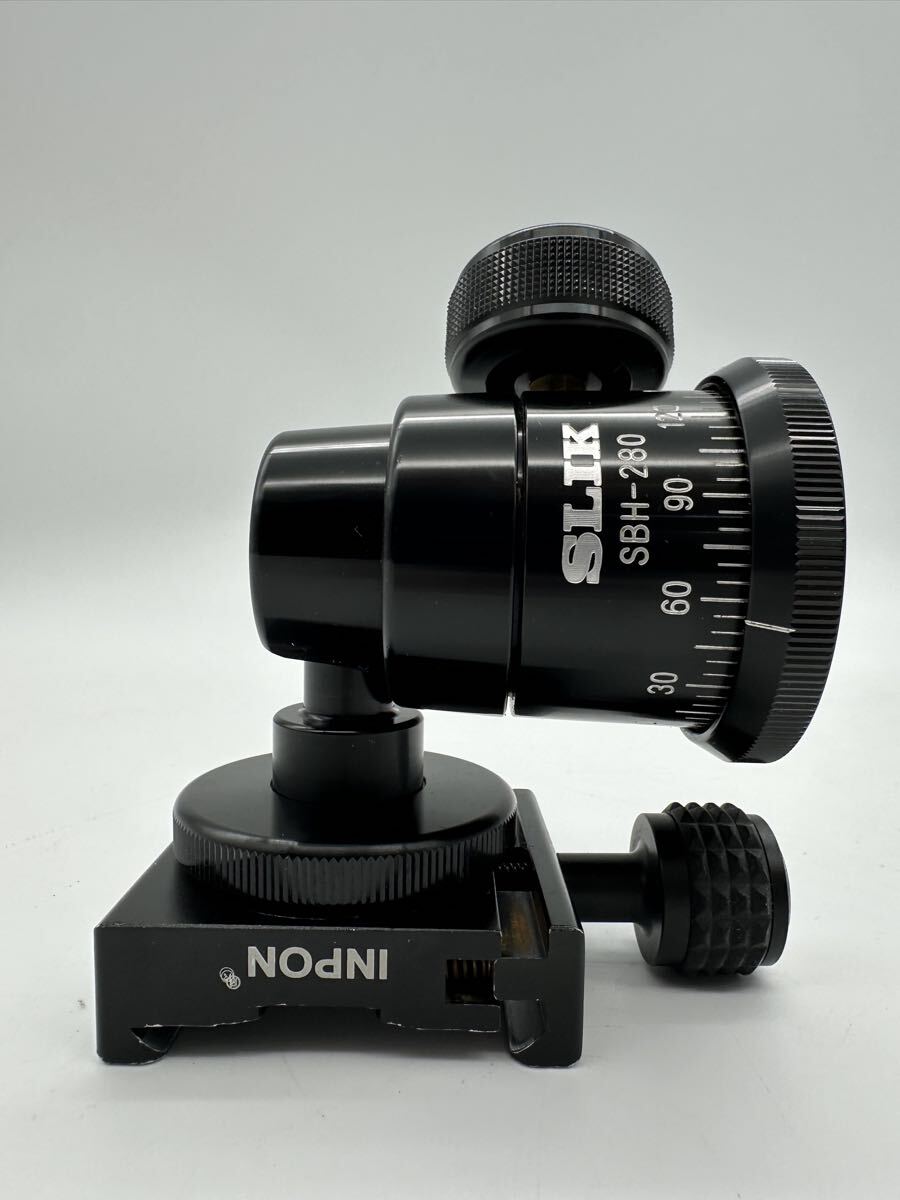 【傷や汚れあり】 SLIK SBH-280 雲台 INPONプレート付き 中古 自由雲台 ボールヘッド スリック 三脚 カメラアクセサリーの ...