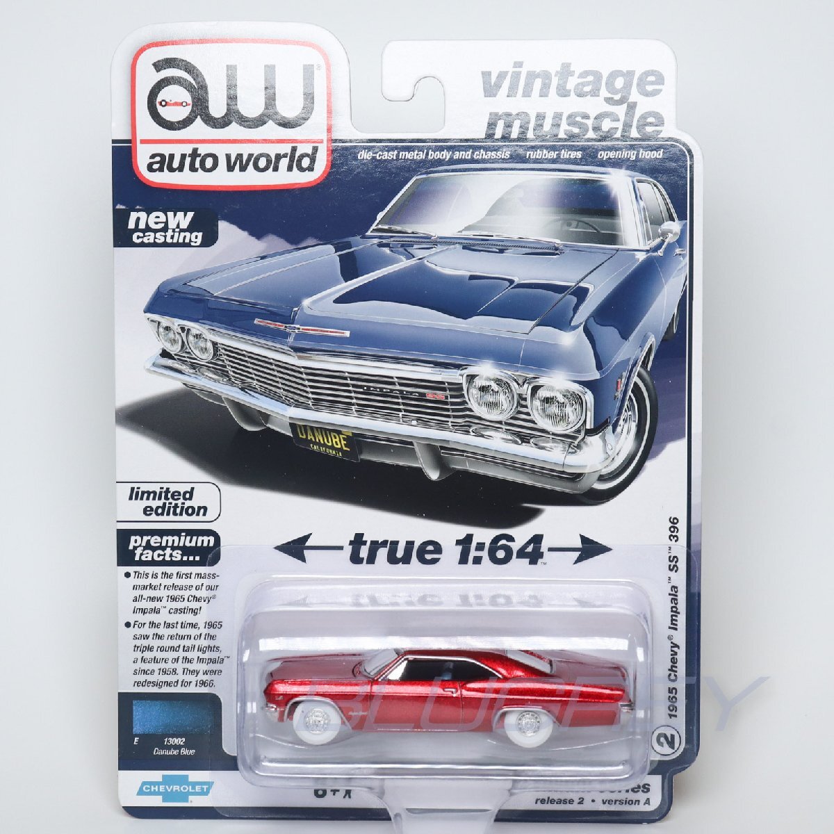 【未使用】【レア！チェイス】autoworld 1/64 シボレー インパラ SS 1965 Chevrolet Impala SS ...