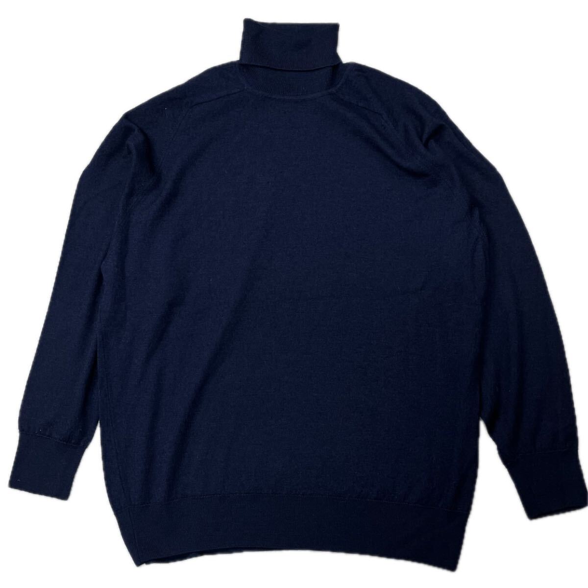 【目立った傷や汚れなし】Didier Ronsard タートルネック セーター カシミヤニット シルクニット トップス 無地 フランス製 ...