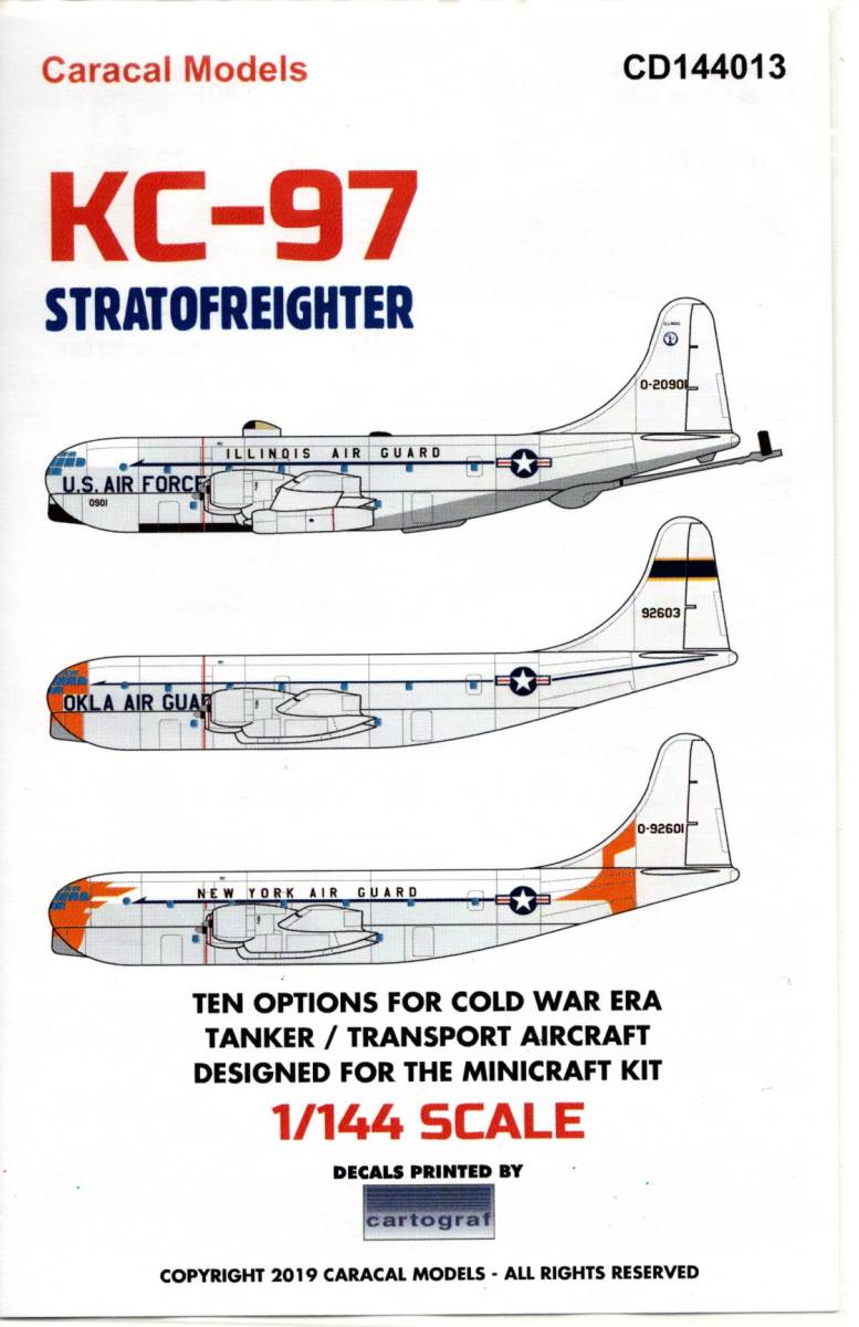 【未使用】1/72 Caracal Models カラカルモデルスデカール CD72070 C-135 Family General ...