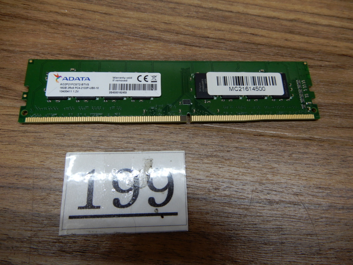 ADATA★デスクトップ用★288P★DDR4 (PC4-2133P)★16GBメモリ★AO2P21FCST2-BTVS★DN199の落札情報 ...
