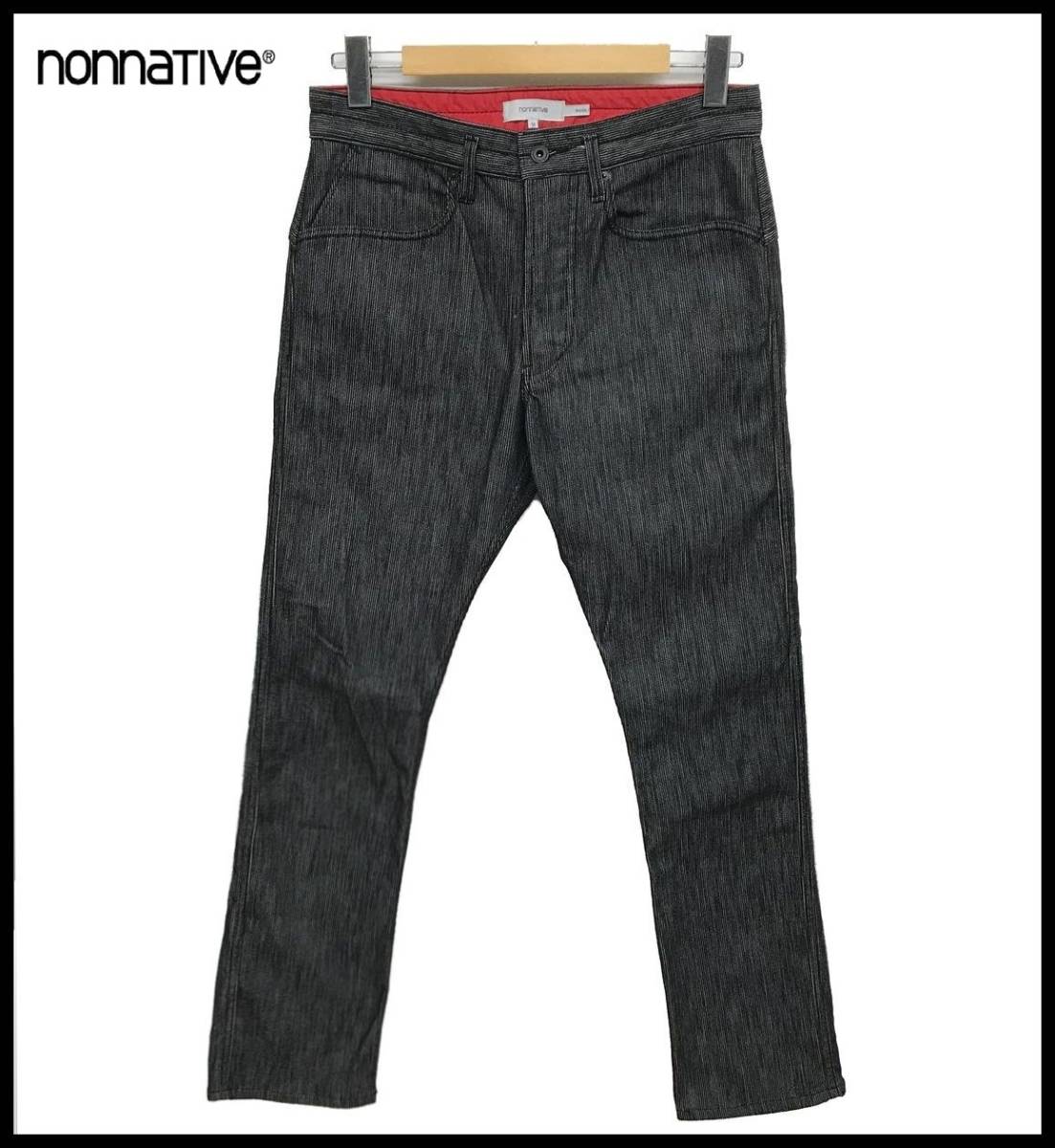 nonnative ノンネイティブ TNP-NN-P-6005 DWELLER 5P JEANS ストライプ ピケ ストレッチ ブラック ワーク パンツ ジーンズ 黒 2の落札情報詳細 ...