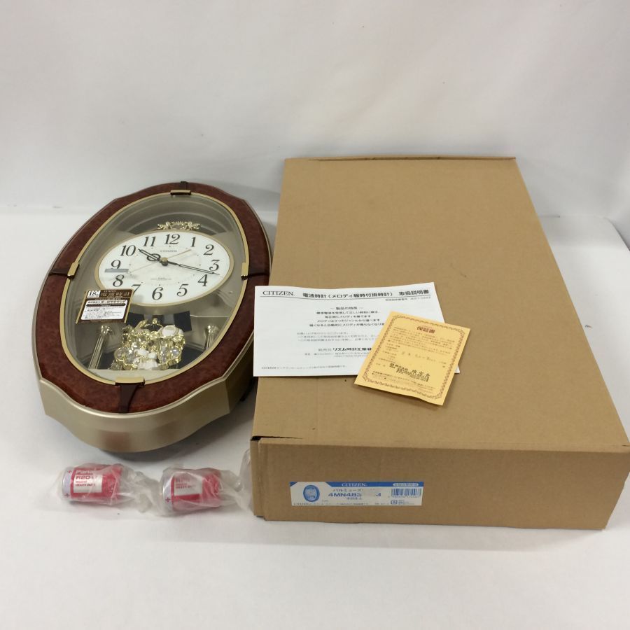 【現状渡し品】 シチズン CITIZEN パルミューズM483 4MN483-023 電波時計 掛時計 【101-200609-MS-5-TEI】 の落札情報詳細| ヤフオク落札価格情報 オークフリー