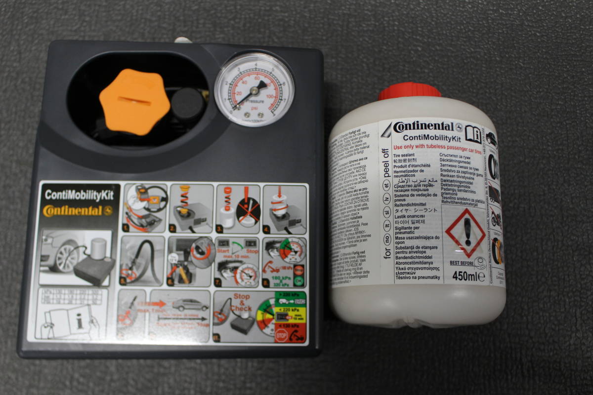 【新品】1285【未使用品】VOLVO ボルボ 純正 アクセサリー Continental コンチネンタル製 パンク修理キット 電動エアー ...