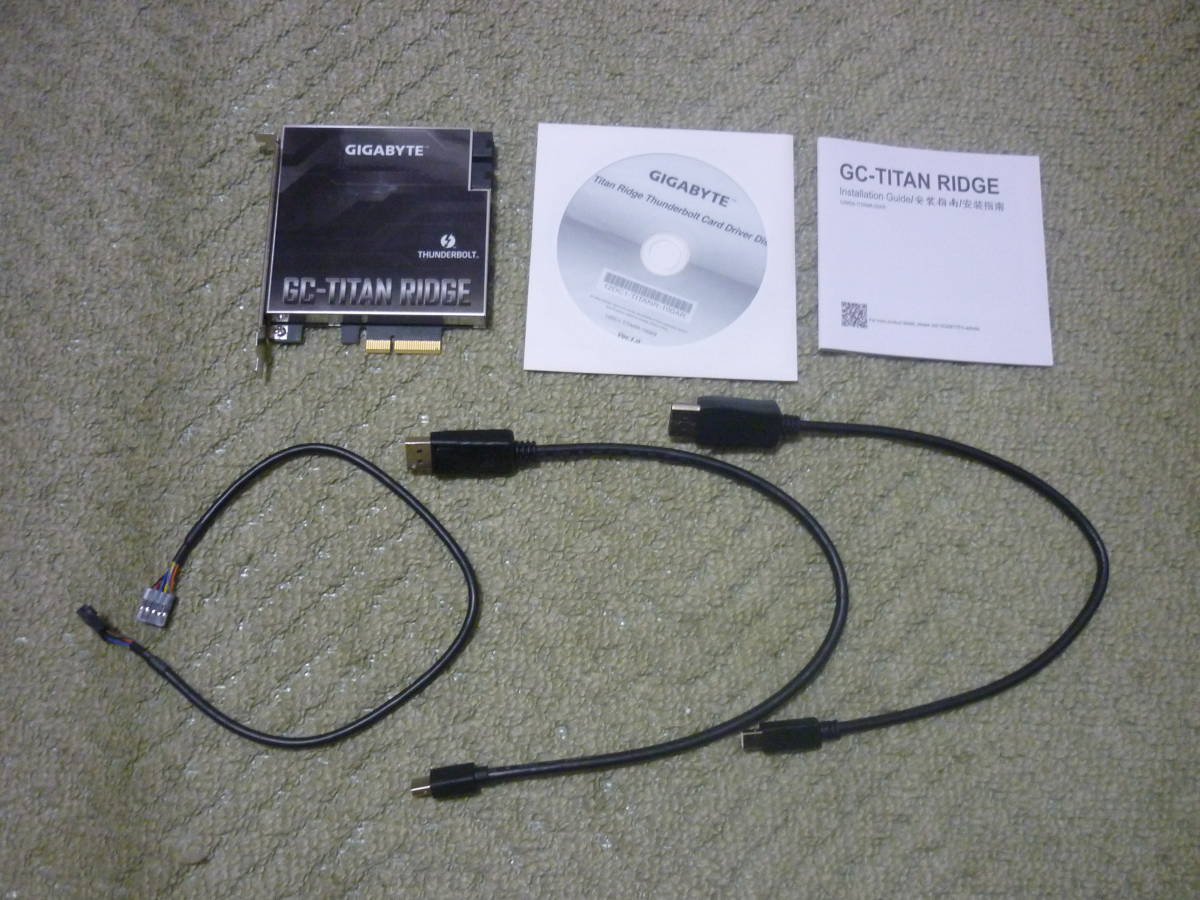 GIGABYTE GC-TITAN RIDGE Thunderbolt3拡張カードの落札情報詳細 - ヤフオク落札価格検索 オークフリー