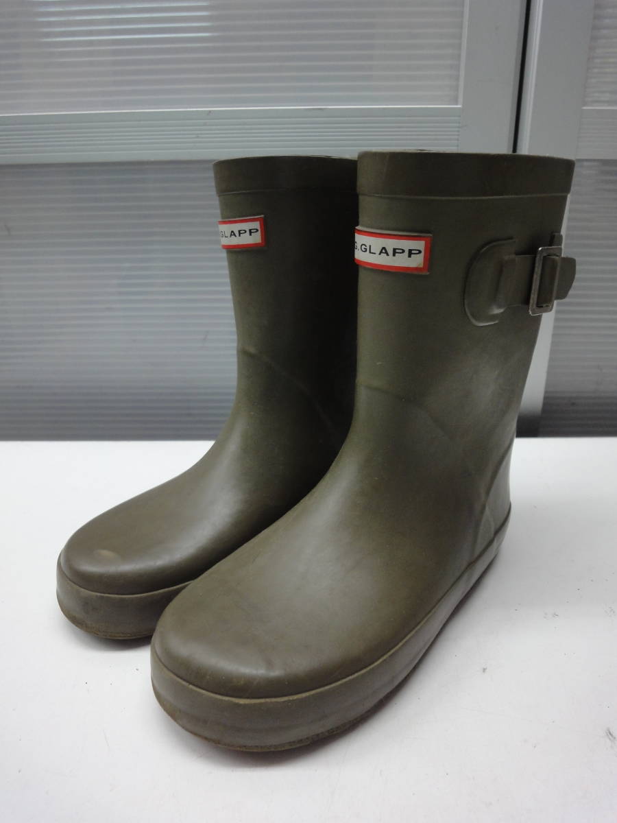 【傷や汚れあり】送料込 GRIP GLAPP/G GLAPP/グリップグラップ 18.0cm キッズ レインブーツ 長靴 KHAKI/カーキ ...