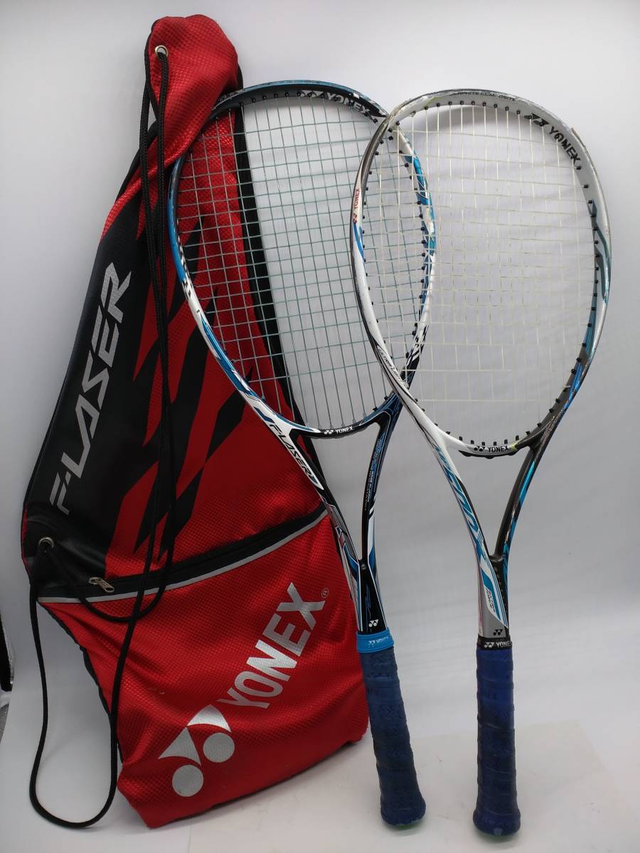 ヨネックス YONEX F-LASER 5S 軟式 ソフトテニス MUSCLE POWER 500 ラケット2本セット 中古/0 の落札情報詳細| ヤフオク落札価格情報 オークフリー