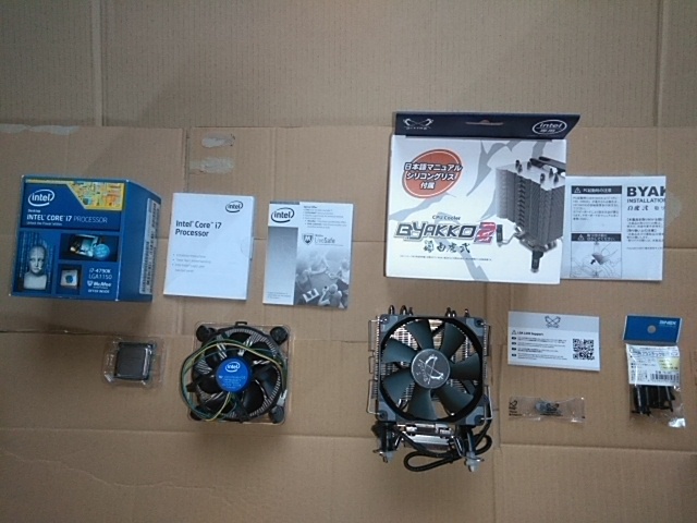 3点セット (1) Intel Core i7-4790K (2) Scythe 白虎 弐 SCBYK-2000I (3) Ainex 固定ピン PB-042★ゆうパックおてがる版60サイズ ...