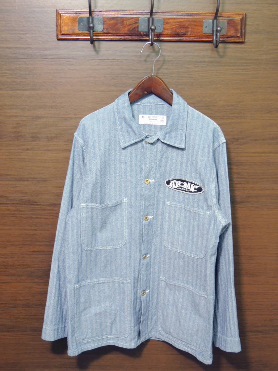 【目立った傷や汚れなし】★ 美品 USA製 ユニバーサルオーバーオール UNIVERSAL OVERALL CHICAGO ヘリンボーン ...