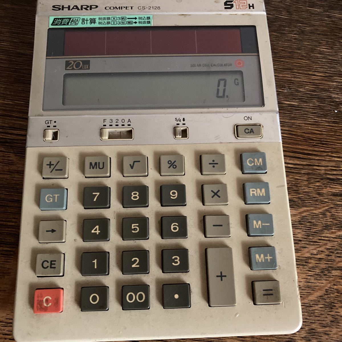 希少 状態良好 ボタン電池新品交換済み SHARP COMPET CS-2128H シャープ 電卓 計算機 の落札情報詳細| ヤフオク落札価格情報 オークフリー
