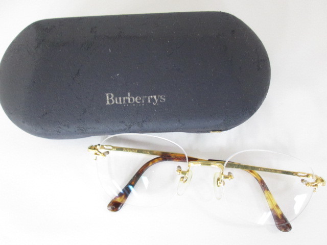 Burberry バーバリー 755K F 19－140 K18 金縁 メガネ 度付き 60 051128の落札情報詳細 - Yahoo!オークション落札価格検索 オークフリー